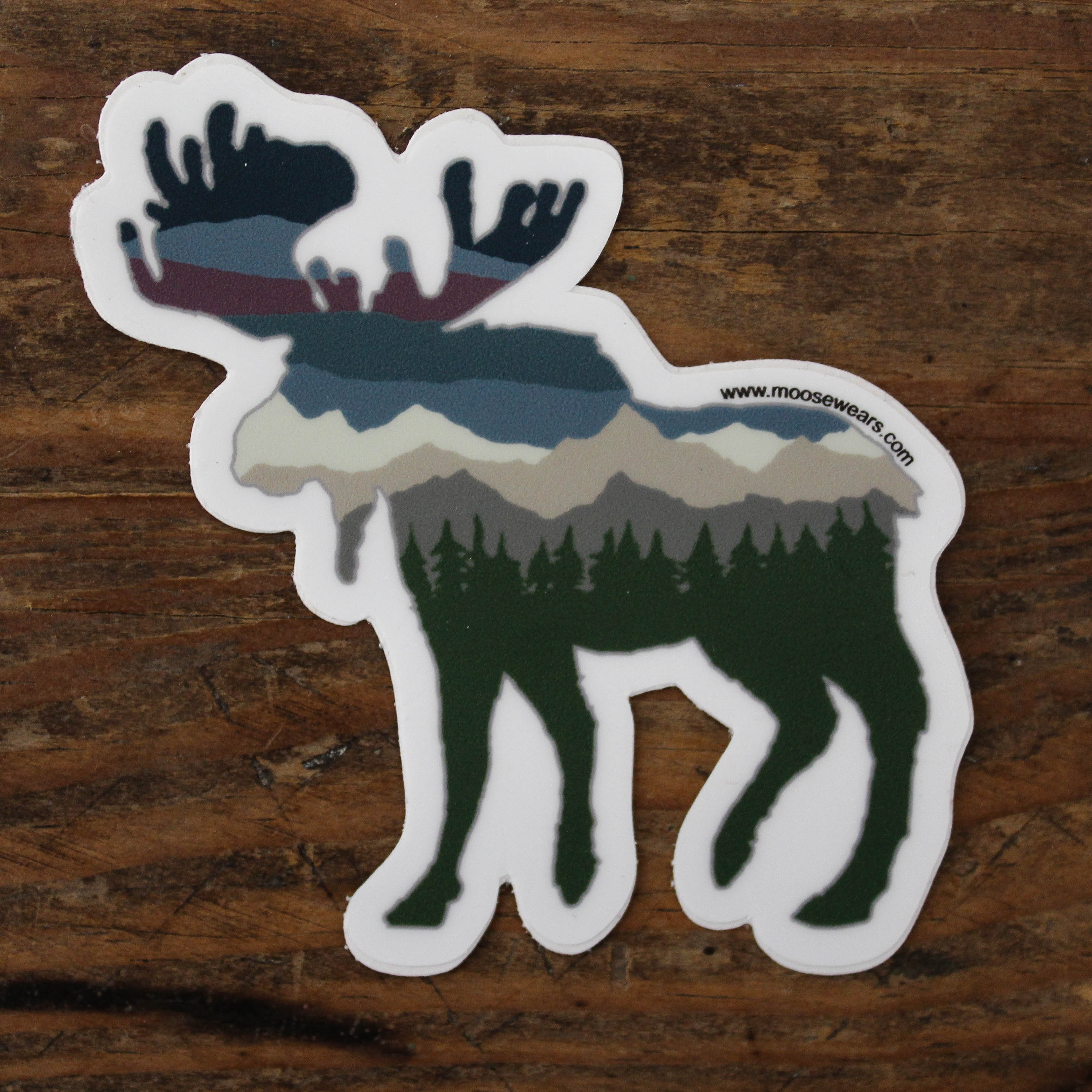 Glacier Moose Sticker - Moose Wears